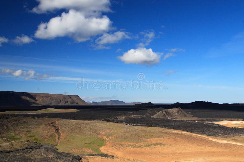 Volcan Krafla en Islande. photo stock. Image du course - 1373798