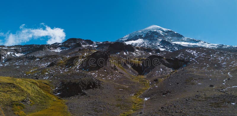 Aerial View Volcano Lanin Patagonia Argentina Stock Photos - Free ...