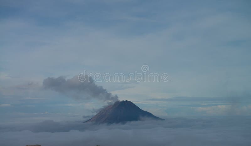 Volcana stock image. Image of outdoor, clouds, sinabung - 78401041