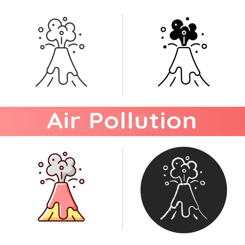 Volcanic activity icon stock vector. Illustration of hill - 214993942