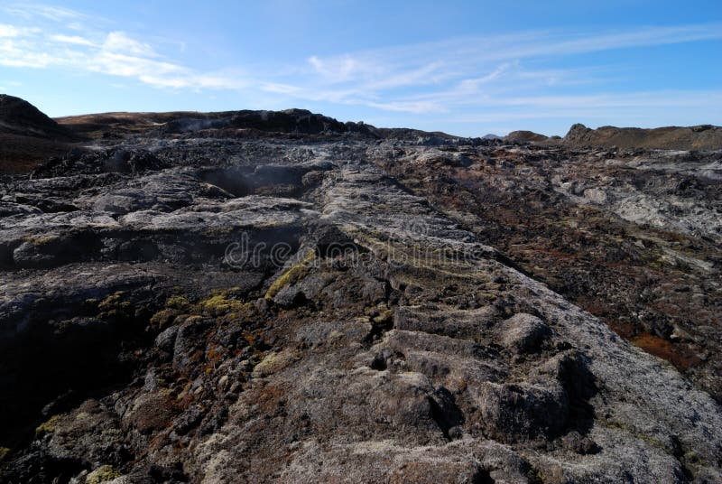 Volcanic area stock photo. Image of eruption, nature, fumaroles - 6295544