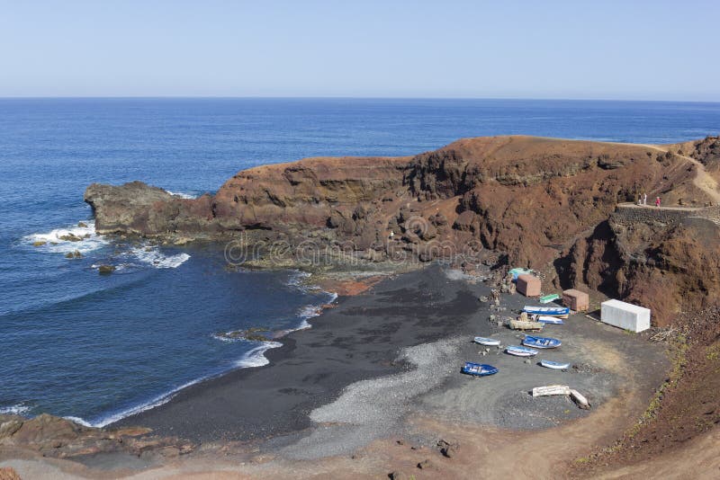 Volcanic beach. stock photo. Image of islands, lakes - 59090998