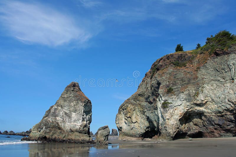 Volcanic beach rocks stock photo. Image of erode, oregon - 1063338