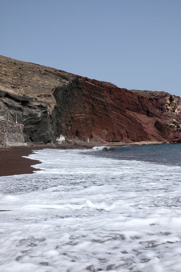 Volcanic beaches of Greece stock photo. Image of ocean - 241496648