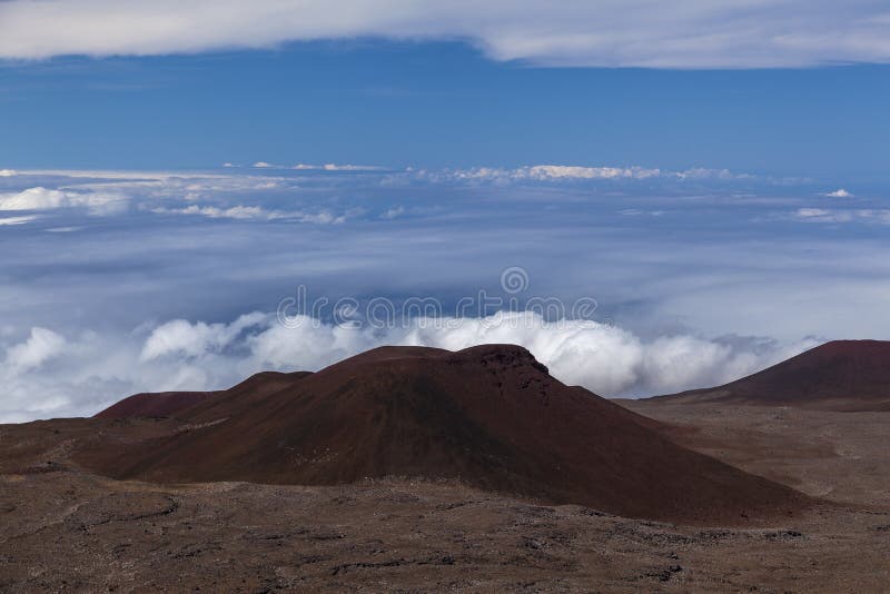 Volcanic Crater at Mauna Kea Summit Stock Photo - Image of island ...