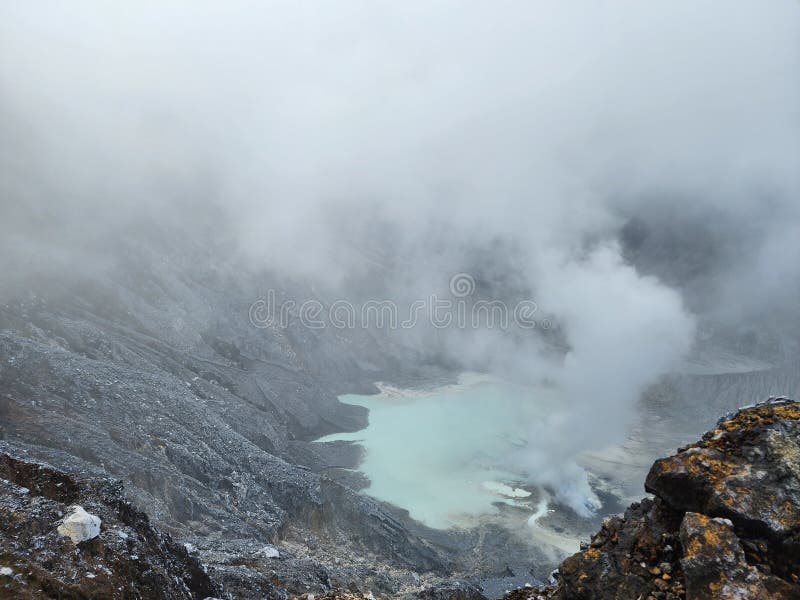 Volcanic Crater Smoke stock image. Image of wilderness - 268587927