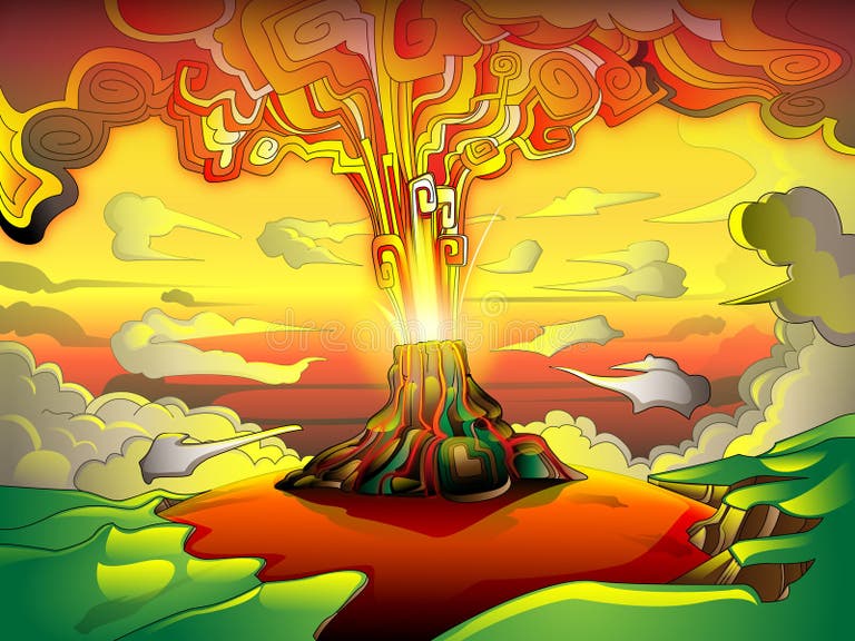 Explosive Volcanic Eruption Stock Illustrations – 2,337 Explosive ...