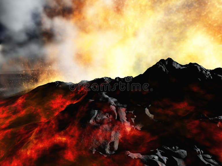 Landscape Volcanic Eruption Stock Illustrations – 4,245 Landscape ...