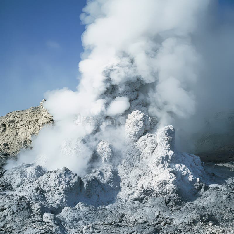 Volcanic Eruption Creates Powerful Steam Clouds Stock Photos - Free ...