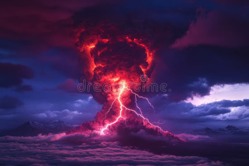 Volcanic Eruption Creates Stunning Lightning Display Over Darkened ...