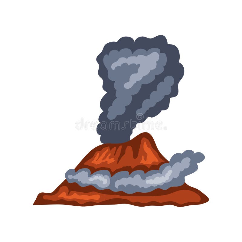 Volcanic Eruption Danger Zone Stock Illustration - Illustration of ...