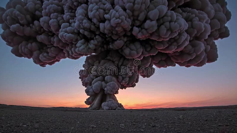 Volcanic Eruption with Massive Ash Cloud at Sunset, Dramatic Landscape ...