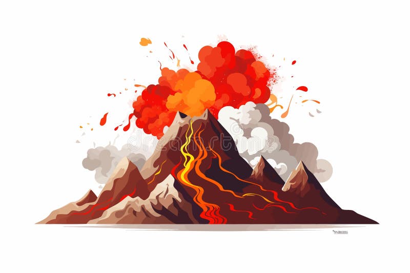 Volcanic Eruption Vector Flat Minimalistic Isolated Illustration Stock ...