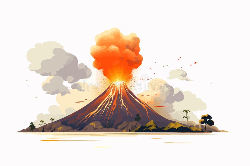 Volcanic Eruption Vector Flat Minimalistic Isolated Illustration Stock ...
