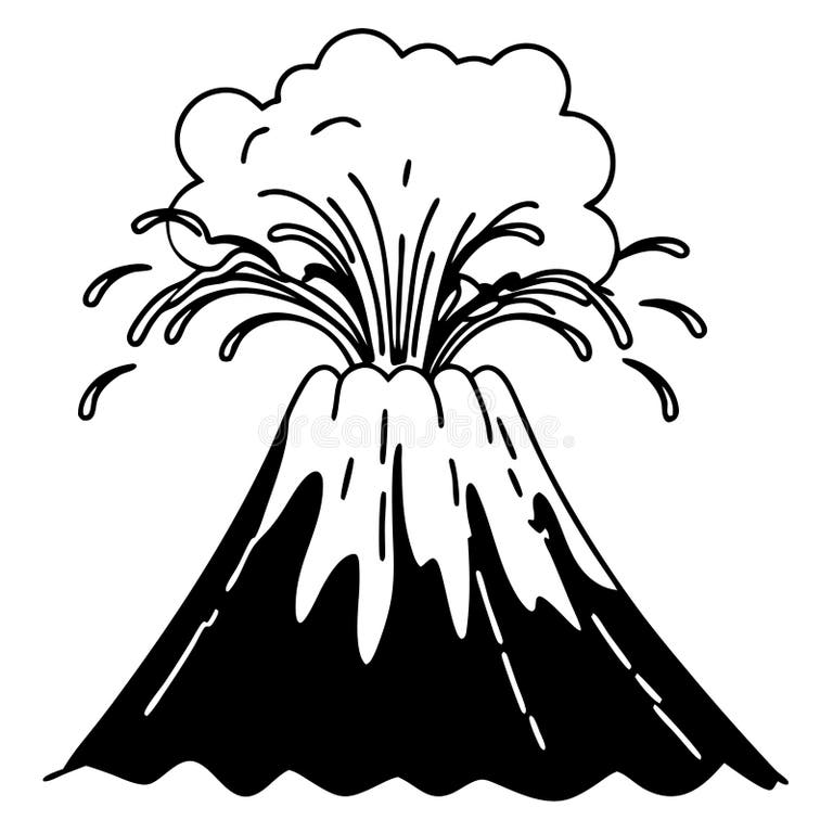 Volcanic Eruption Vector Illustration for Educational and Creative Uses ...