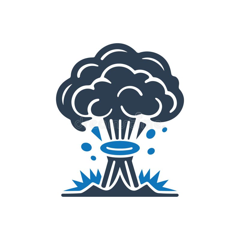 Volcanic Explosion Icon stock vector. Illustration of magma - 373775006