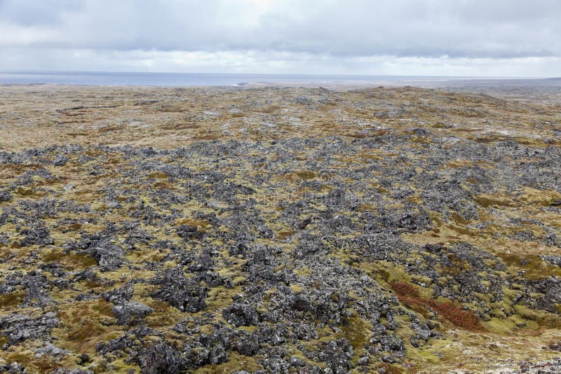 Volcanic Field at Snaefellsnes Coastline. Stock Image - Image of rock ...