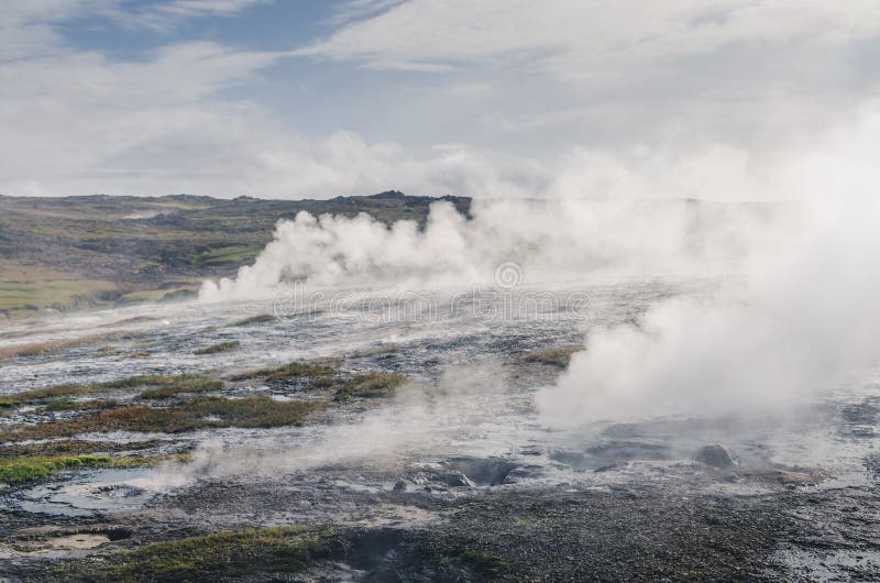 Volcanic Fields of Hveravellir, Iceland Stock Photo - Image of power ...