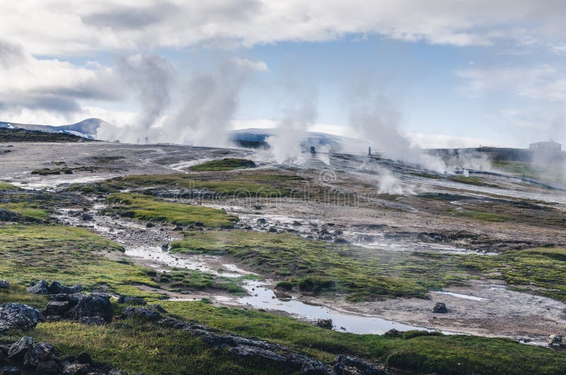 Volcanic Fields of Hveravellir, Iceland Stock Photo - Image of ...