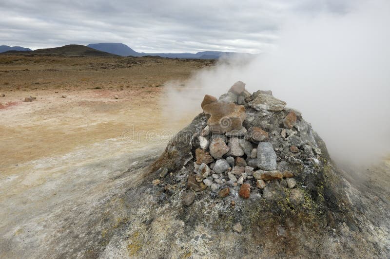 Volcanic fumarole, Iceland stock photo. Image of boiling - 25077428