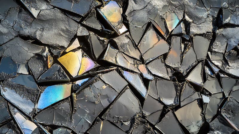 Volcanic Glass Fracture Patterns Creating Sharp Geometric Arrangements ...