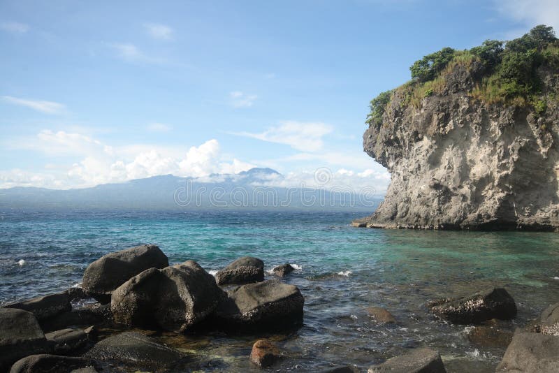 Volcanic Island stock photo. Image of natural, rock, cloud - 11075338