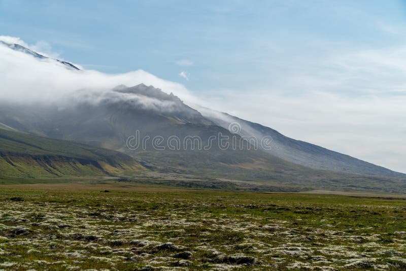 Volcanic Landscape Around Mount Krafla in Iceland Stock Image - Image ...