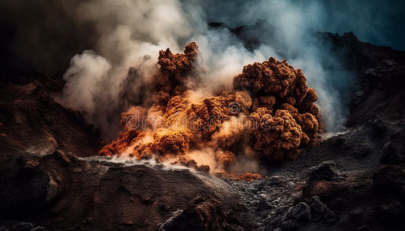 Volcanic Landscape Erupts, Destroying Physical Structure and Polluting ...
