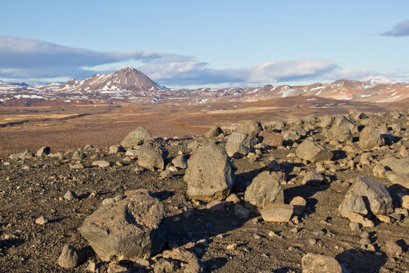 Volcanic Landscape in Iceland Stock Photo - Image of eruption, basalt ...