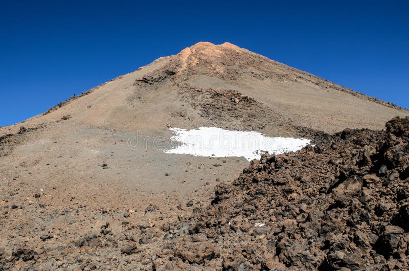 Volcanic Lava Landscape Along the Mountain Path at the Top of the ...