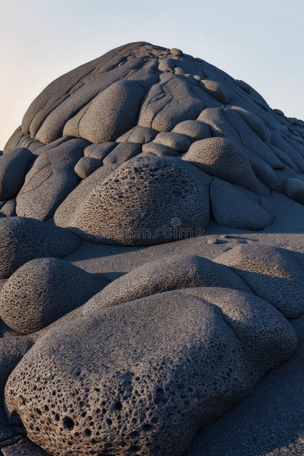 Volcanic Lava Rock with Porous Surface Texture. Stock Image - Image of ...