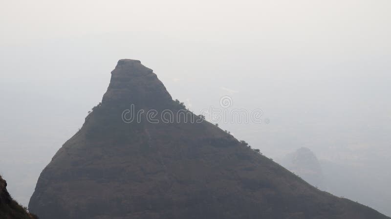 A Volcanic Mountain in Triangle Shape. Stock Image - Image of island ...