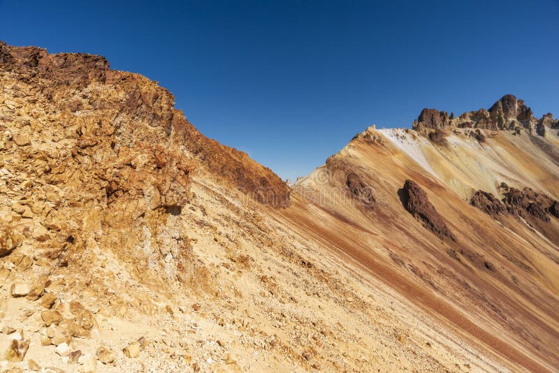 Volcanic ridge landscape stock photo. Image of stone - 138038946