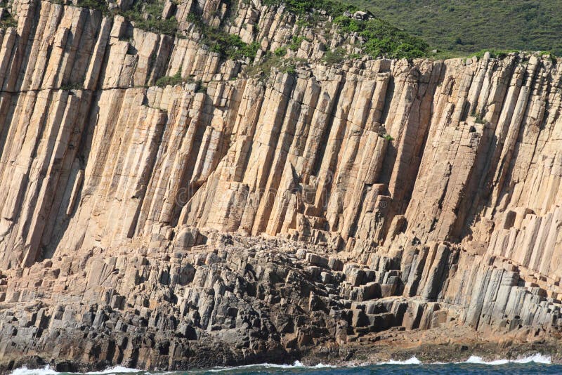 Volcanic Rock Columns in Hong Kong Geological Park Stock Image - Image ...