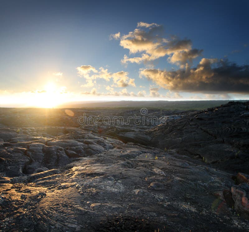 Volcanic Rock Landscape 1 stock image. Image of sunrise - 17297733