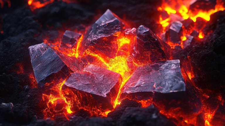 Volcanic Rock Sample Under Microscope with Bright Lighting Effects ...