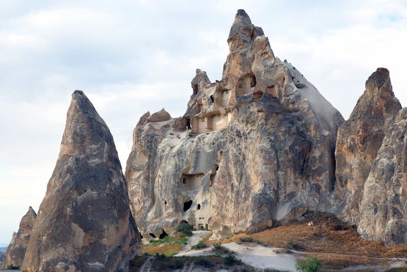 Volcanic Rocks in Cappadocia Valley, Turkey Stock Image - Image of ...