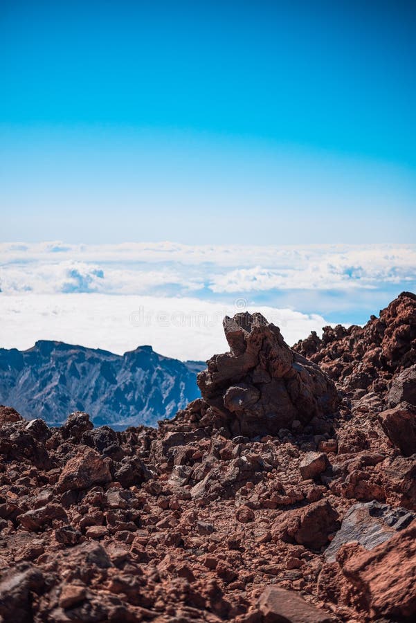 Volcanic Rocks Higher Than the Clouds on Teide Mountain in Tenerife ...