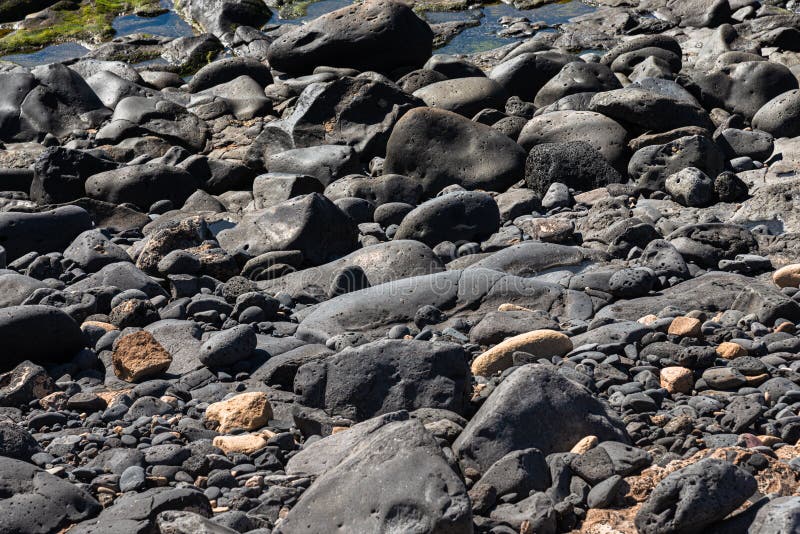 Volcanic Rocks Structure Smooth Lava Stone Background Texture. Stock ...