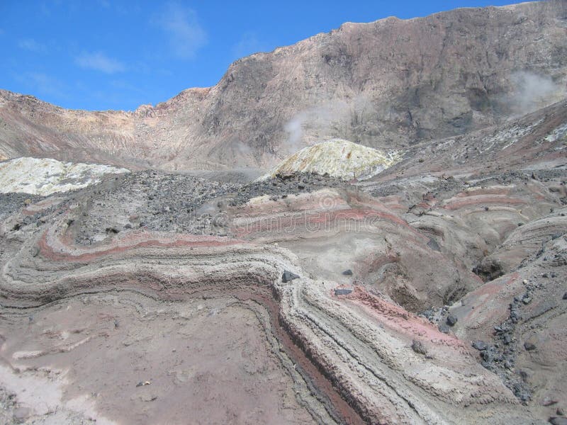 Volcanic sediments stock image. Image of zealand, mineralic - 8513257