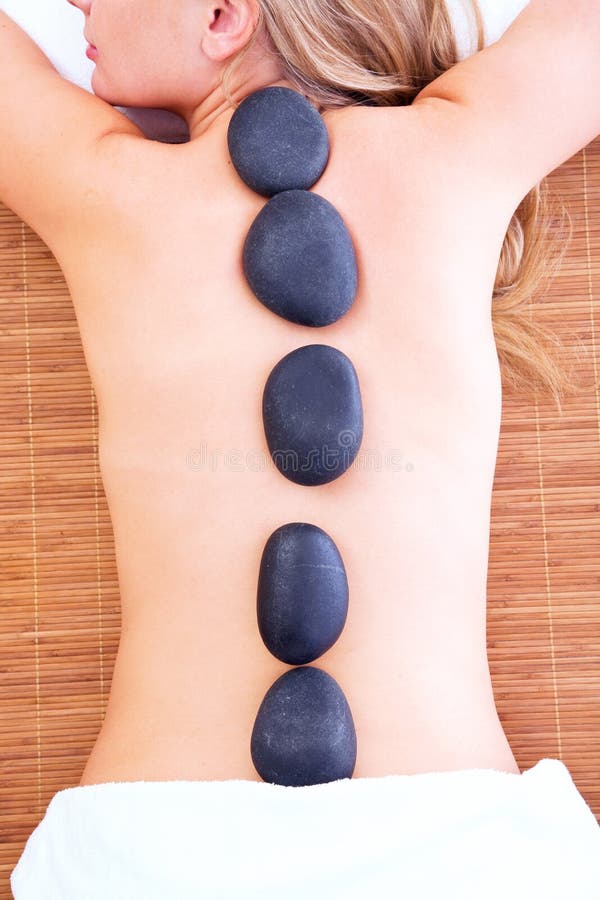 Volcanic stone massage stock image. Image of skin, health - 8915879