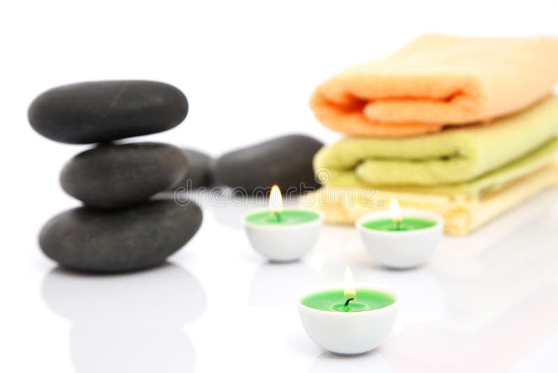 Massage with Hot Volcanic Stones Stock Image - Image of healthcare ...