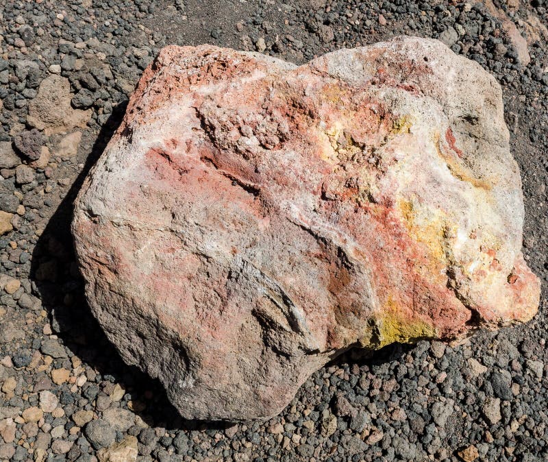 Volcanic Stone of Various Colors. Many Minerals of Different Colors ...