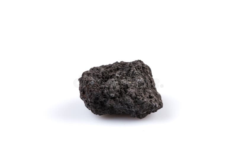 Volcanic Stones on a White Background Stock Image - Image of magma ...