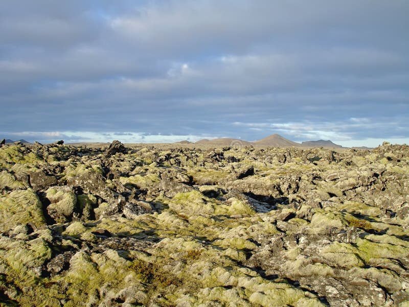 Volcanic Terrain in Iceland Stock Photo - Image of national, cloudscape ...