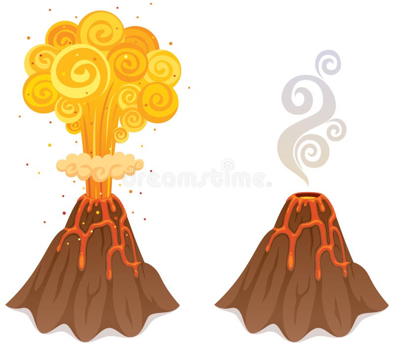 Volcano stock vector. Illustration of hill, earthquake - 20649912