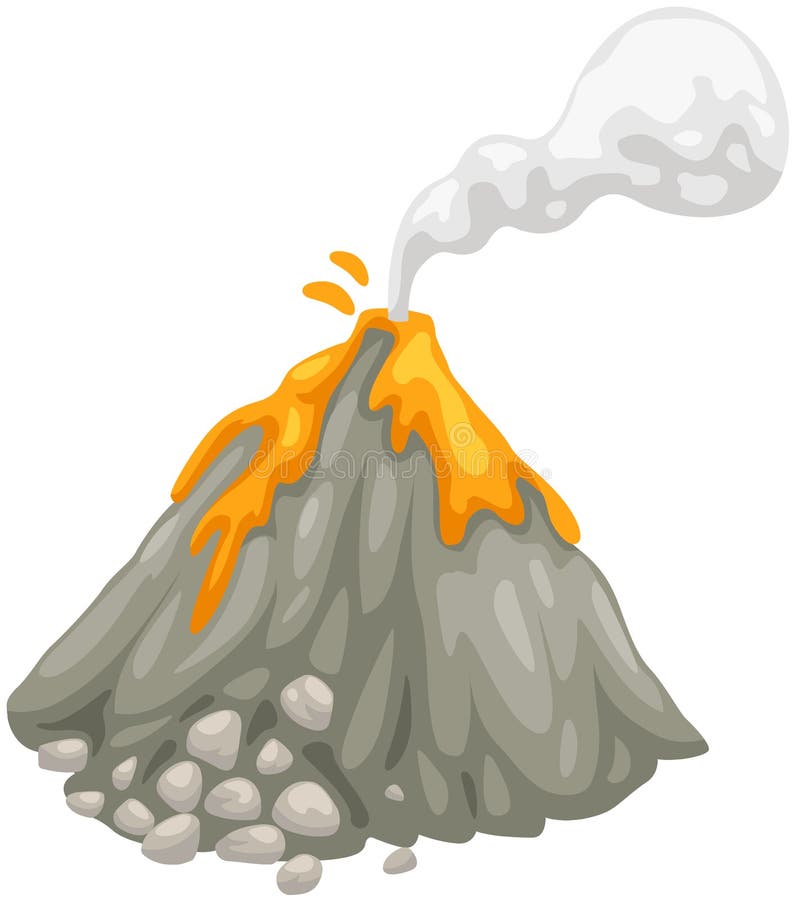Cartoon exploding volcano stock vector. Illustration of geology - 21154381