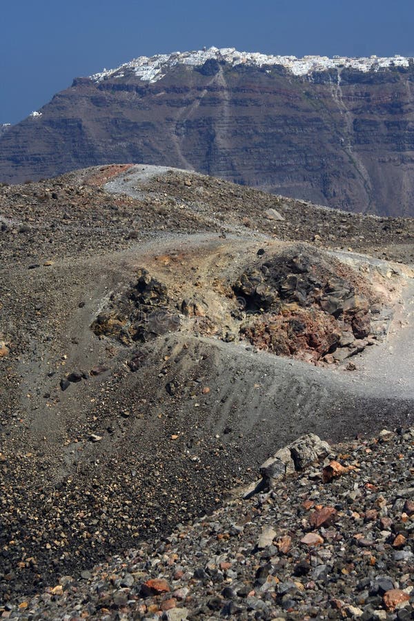 Volcano stock photo. Image of travel, island, greek, santorini - 3361836