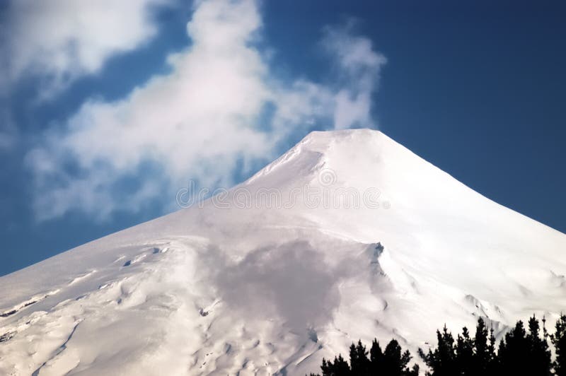 Volcano stock photo. Image of clouds, cone, volcanism - 37688260