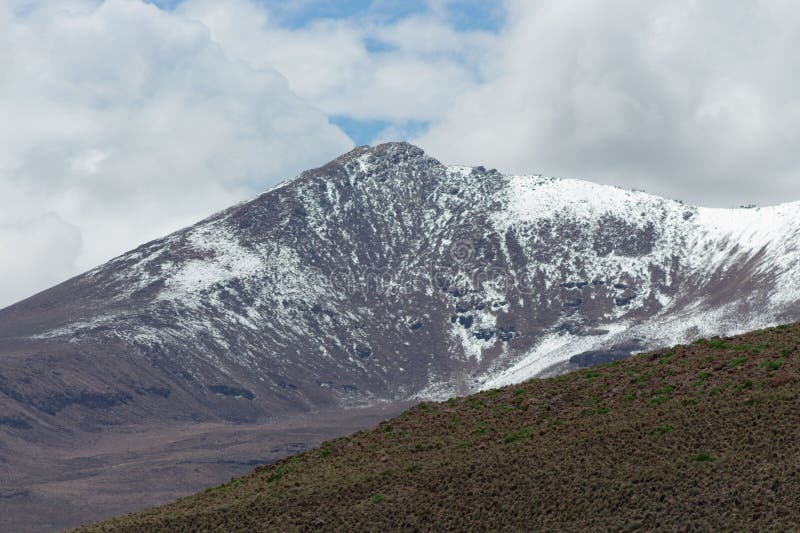 Volcano in the Andes Mountain Range Stock Photo - Image of wilderness ...